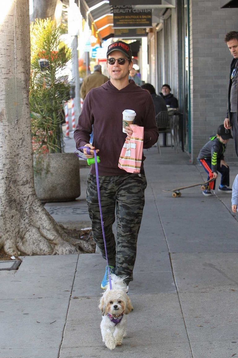 Matt Bomer Walks His Dog Out in Beverly Hills 12/26/2018-2 – LACELEBS.CO