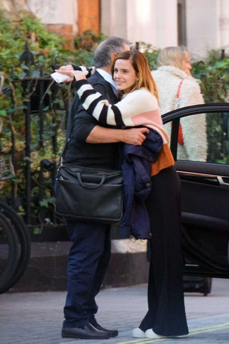 Emma Watson Shares a Hug With Her Dad Chris in London 10/22/2019 ...
