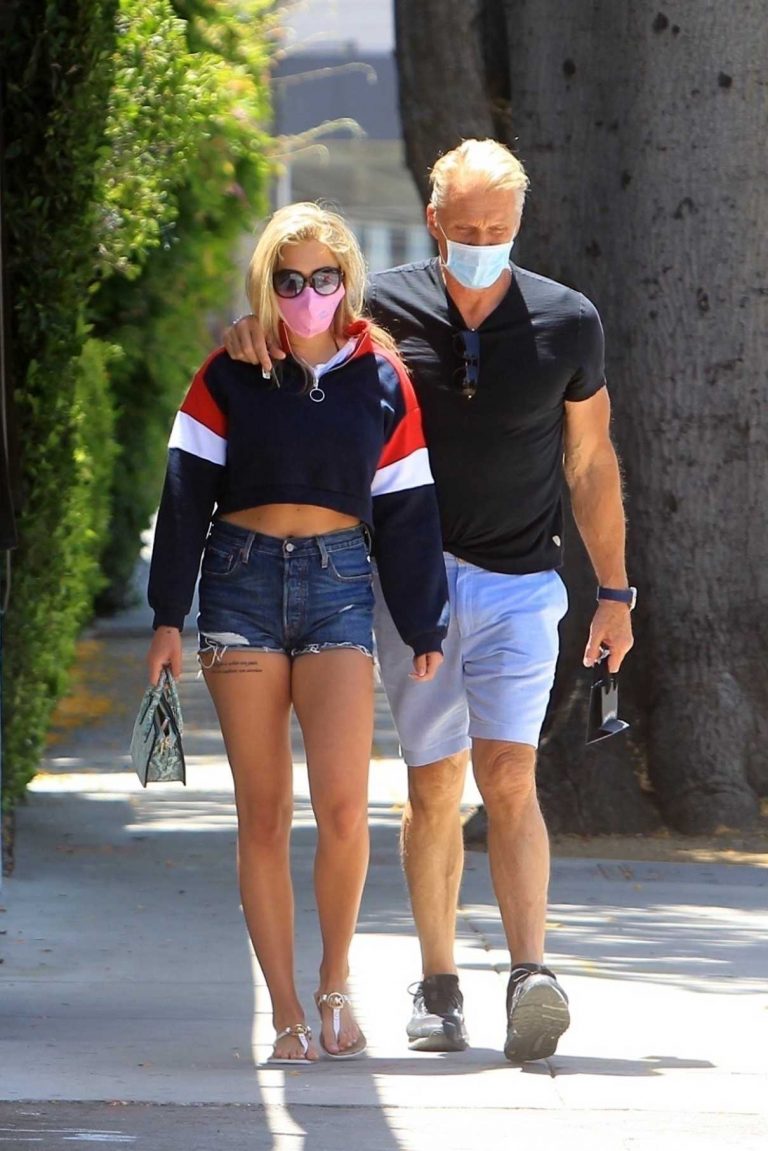 Emma Krokdal in a Denim Shorts Was Seen Out with Dolph Lundgren in ...