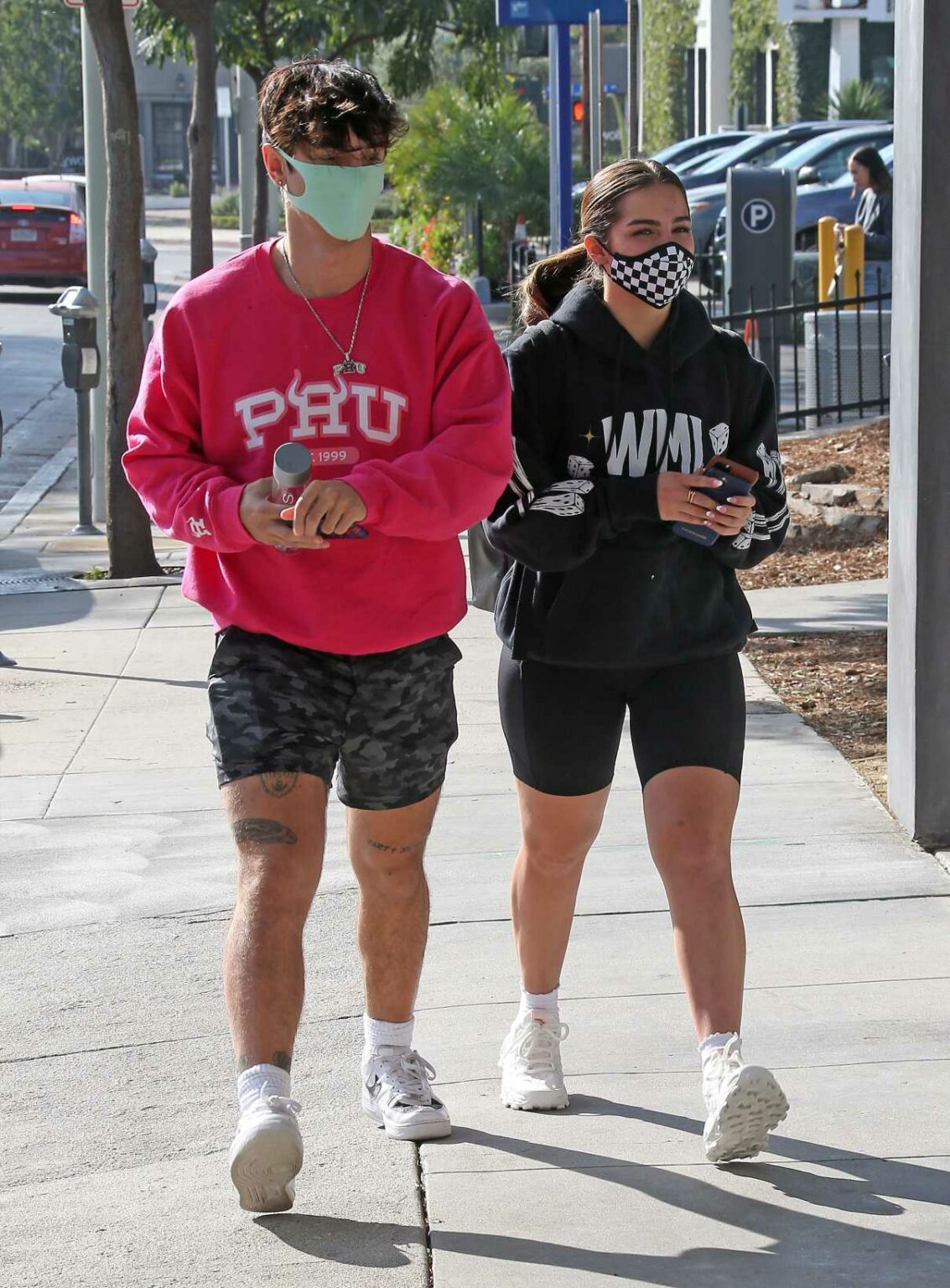 Addison Rae in a Black Hoodie Was Seen Out with a Friend in Los Angeles ...