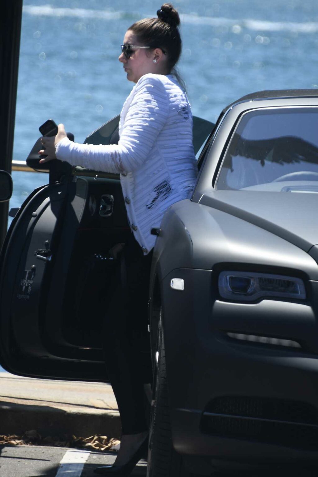 Francesca Packer-Barham in a Black Leggings Heads to Lunch at Catalina ...