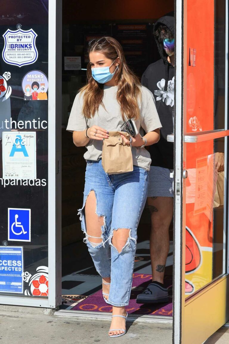 Addison Rae in a Blue Ripped Jeans Goes Shopping in West Hollywood 01 ...