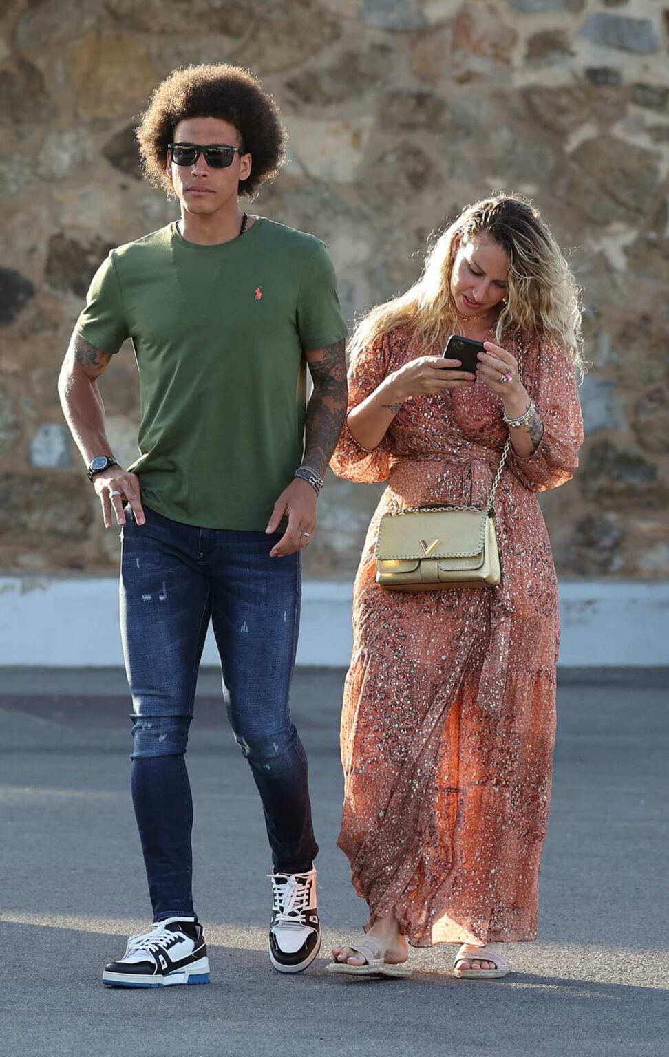 Rafaella Szabo in a Floral Dress Was Seen Out with Axel Witsel in St ...