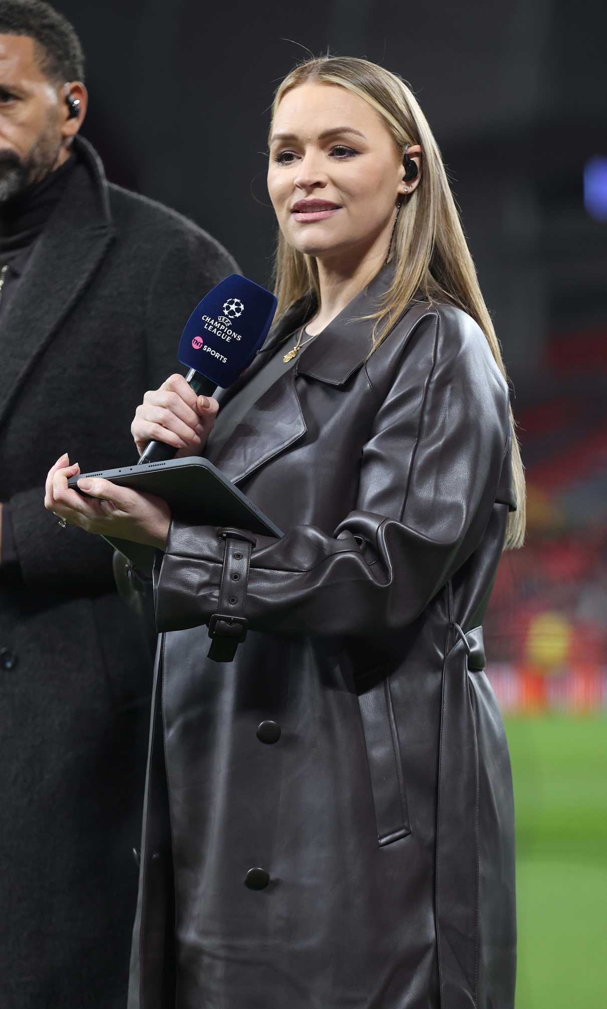 Laura Woods Working for TNT Sport at the Liverpool vs Real Madrid Match ...